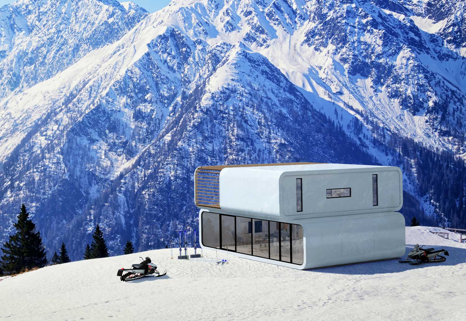 Coodo, un concepto de habitabilidad modular que cree en el aluminio