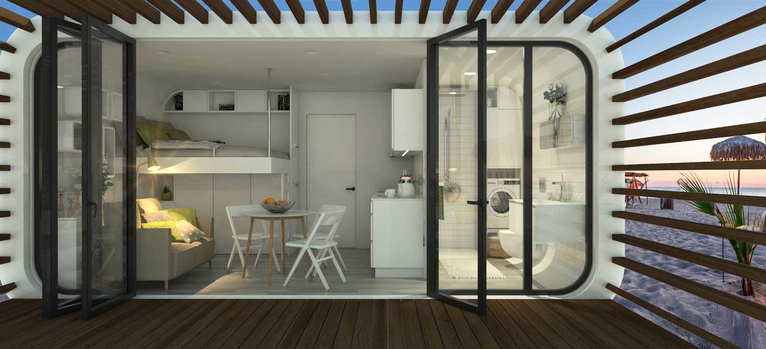 Coodo, un concepto de habitabilidad modular que cree en el aluminio